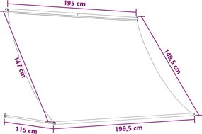 vidaXL Zatahovací markýza 200 x 150 cm [42037109] Barva: krémová