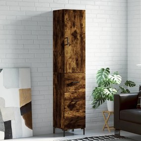 vidaXL Skříň highboard 34,5 x 34 x 180 cm kompozitní dřevo [3198849] Barva: bílá s vysokým leskem