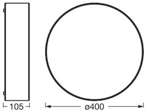 Ledvance - Stropní svítidlo ORBIS PARIS 2xE27/25W/230V krémová