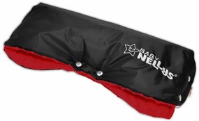 Rukávník ke kočárku Baby Nellys ® minky - červená/černý