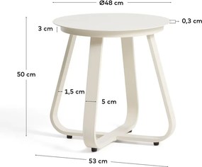 Kovový kulatý zahradní stolek ø 48 cm Tamaris – Kave Home