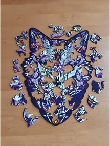 FA LIXEN Dřevěné puzzle Liška XL / 165 dílků / dárková krabička