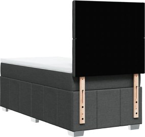 Box spring postel s matrací tmavě šedá 80 x 200 cm textil 3291510