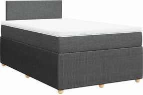 Box spring postel s matrací tmavě šedá 120x200 cm textil 3287417