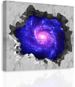 3D obraz galaxie + háčky, hřebíčky, čistící hadřík ZDARMA Velikost (šířka x výška): 100x100 cm