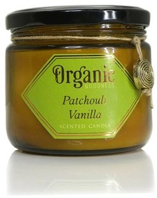 Přírodní vonná sojová svíčka 200g v jantarovém skle, Patchouli Vanilla