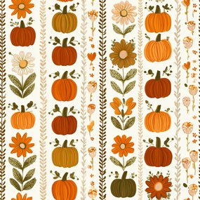 Flanelový povlak na polštář PUMPKIN LINES 45x45 cm, barevný