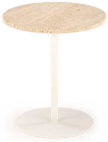 Konferenční stolek Traverso 45 cm travertin/bílý
