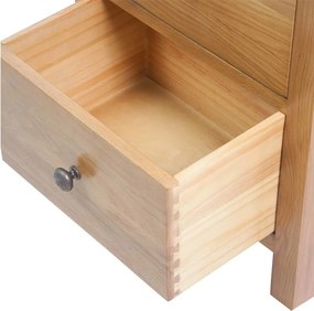 Vysoká komoda se zásuvkami 45x32x110 cm masivní dubové dřevo 329924