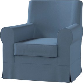 Potah na křeslo IKEA Ektorp Jennylund barva modrá látka pletený vzor