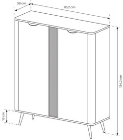 Obývací stěna VERIS A | 3 díly | 471 cm | dub dunin