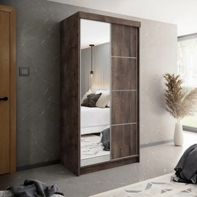 Posuvná skříň TOP PLUS B-23 tmavý jasan 150x200x62 cm