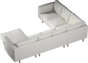 Potah na pohovku IKEA Norsborg rohová, 5-místná se šezlongem barva šedá látka lesklé, pletený vzor, sametová
