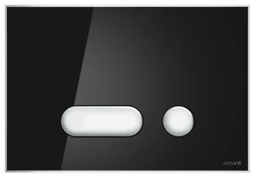 Cersanit Intera, splachovací tlačítko, černé sklo, S97-023