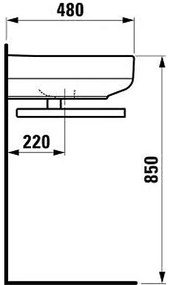 LAUFEN FORM Umyvadlo 65x48, 1 otvor, bílé, 8.1067.4.000.104.1