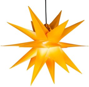 Nexos  67068 Vánoční dekorace - hvězda s časovačem 1 LED, 55 cm, žlutá