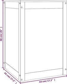 vidaXL Box na prádlo 44 x 44 x 66 cm masivní borové dřevo [823567] Barva: medová hnědá