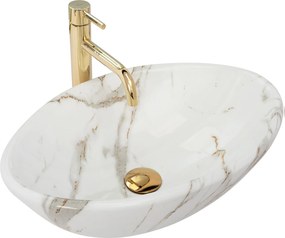 Rea Pamela umyvadlo, 53 x 33 cm, imitace kamene-Aiax, REA-U9685