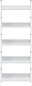 Knihovna s 5 policemi bílá 60x27,6x158,5 cm kompozitní dřevo 288228
