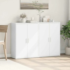 Příborníky 2 ks bílé 60 x 31 x 84 cm kompozitní dřevo 3276567