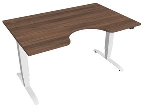 Hobis Motion Elektr. nastavitelný stůl 140x90 - HOBIS ERGO MOTION MSE 3 1400 Dekor stolové desky: ořech, Barva kovové podnože: bílá