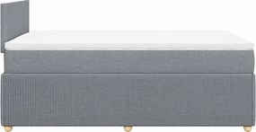 Box spring postel s matrací světle šedá 120 x 200 cm textil 3287416