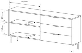 Obývací stěna LUMI | 454 cm | kašmír/zlatá