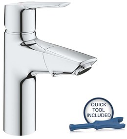 Grohe QuickFix Start - Umyvadlová baterie s výsuvnou koncovkou a výpustí Push-Open, chrom 24205003