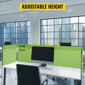 Desk Divider 152,4 cm Desk Privacy Panel, 3 Panel Privacy Akustický panel – Zelená