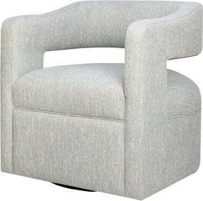 Otočné designové křeslo Leith šedé