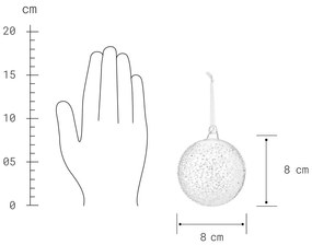 Butlers HANG ON Vánoční koule 8 cm