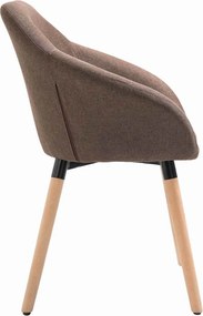Jídelní židle 4 ks hnědé textil 278410
