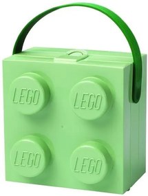 Svačinový box lego box s rukojetí - army zelená