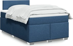 Box spring postel s matrací modrá 120x200 cm textil 3288154