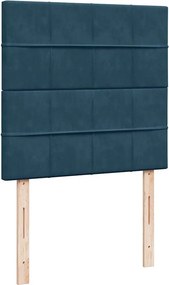 Box spring postel s matrací tmavě modrá 80 x 200 cm samet 3292194
