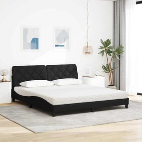Postel s matrací černá 180 x 200 cm textil 3310757