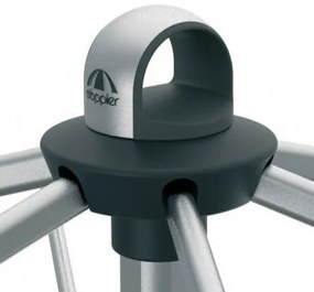 Slunečník s automatickým naklápěním klikou Doppler EXPERT 320 cm - světle šedý