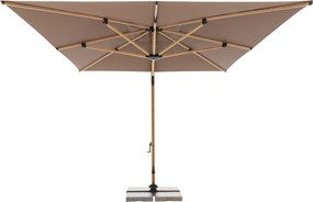 Doppler ALU WOOD XL 4x3 m - výkyvný zahradní slunečník s boční tyčí - Rozbalené zboží (S325)