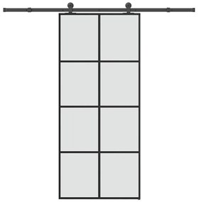Posuvné dveře s kováním 90x205 cm ESG sklo a hliník
