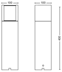 Philips - LED Venkovní lampa ARBOUR LED/6W/12V 2700K IP44