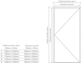 Vchodové dveře s ocelovým opláštěním FM Turen model DS06 Orientace dveří: Levé, otevírání ven, Dekor: Antracit, Standardní rozměr dveří včetně rámu: 100 cm x 220 cm - vnější rozměr rámu