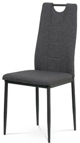Jídelní židle DCL-391 GREY2, šedá látka, kov černý mat