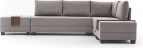 Hanah Home Rohová pohovka FLY krémová 280 cm s lenoškou vpravo 825BLC2671