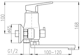 RAV Slezák SA051.5 - Vanová baterie SAZAVA lesklý chrom