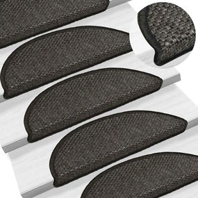 Samolepící nášlapy na schody vzhled sisal 15 ks 56x17x3 cm 326861