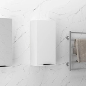 Nástěnná koupelnová skříňka bílá s vysokým leskem 32x20x67 cm - Default Title
