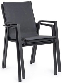 BIZZOTTO zahradní jídelní židle KRION antracit 0663160