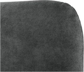 Tmavě šedá čalouněná dvoulůžková postel s roštem 180x200 cm Vera – Micadoni
