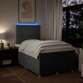 Box spring postel s matrací tmavě šedá 120x200 cm textil 3293541