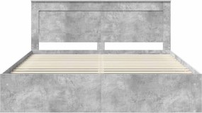 Rám postele s čelo Beton 180 x 200 cm Masivní borové dřevo 3410059